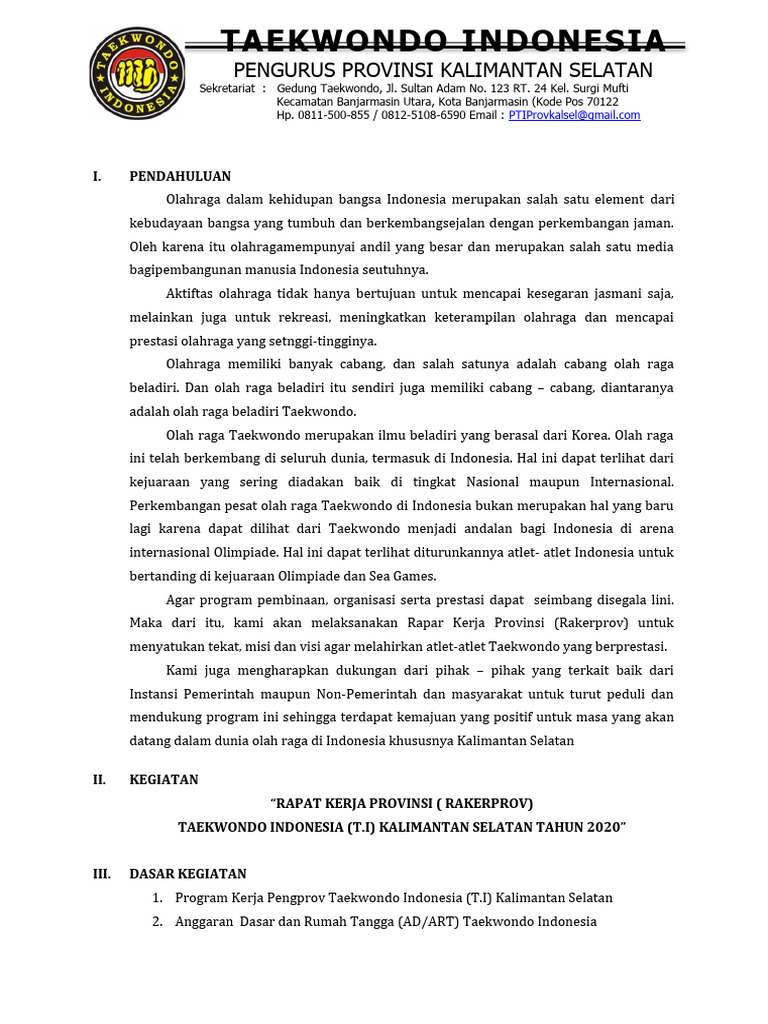 Proposal Raker Prov | PDF