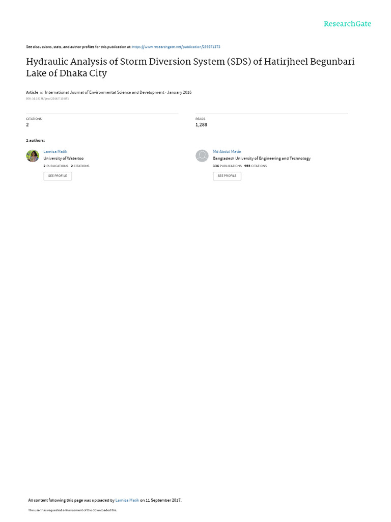 Hydraulic Analysis | PDF