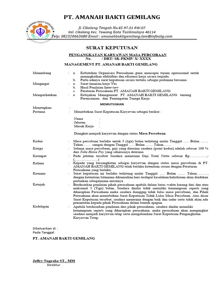 SK Karywan Sementara | PDF