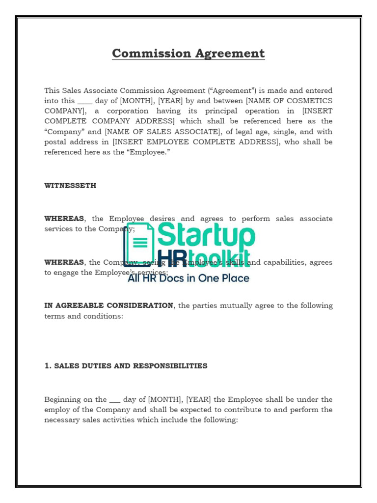 Commission Agreement | PDF