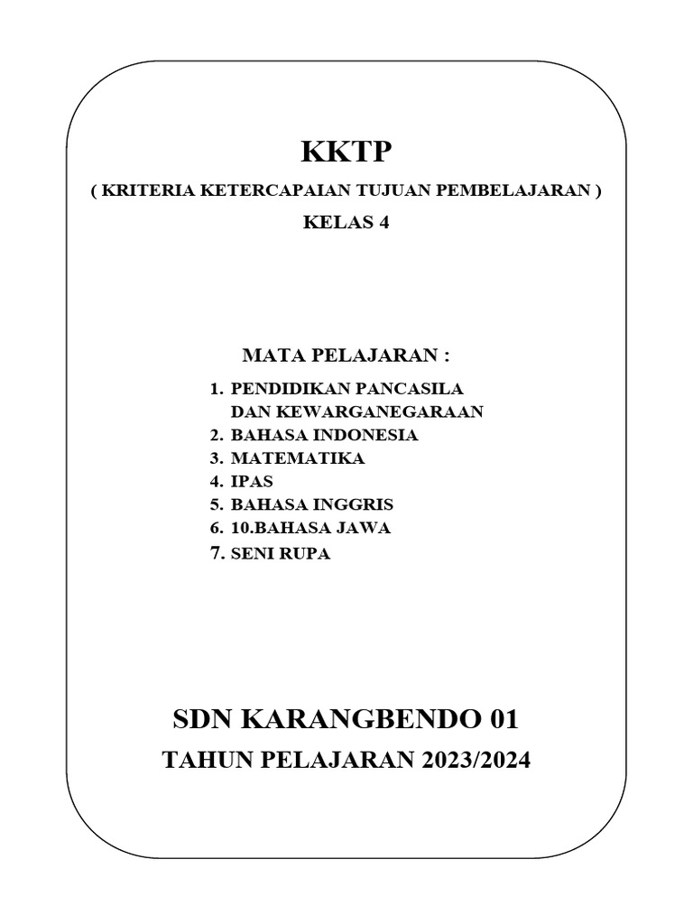 KKTP KLS 4 SMTR 1 | PDF