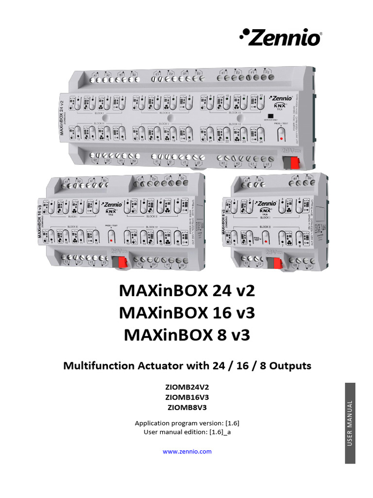 Manual MAXinBOX 24 v2-16 v3-8 v3 EN v1.6 A | PDF | Relay | Parameter (Computer Programming)