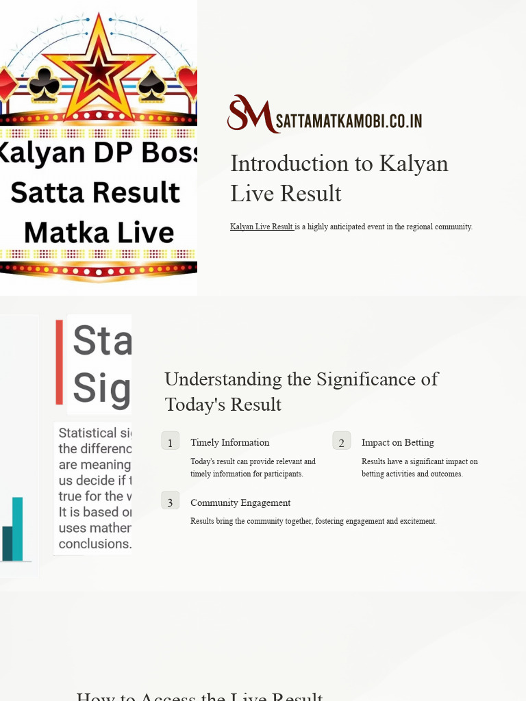 Introduction To Kalyan Live Result | PDF | Community | Online And Offline