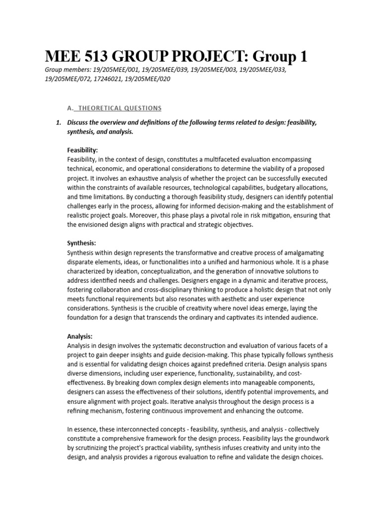 Mee 513 Group Project | PDF | Computers | Technology & Engineering