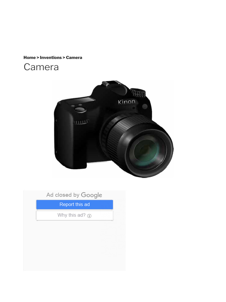 Camera Invention (The Complete History) - Science4Fun | PDF ...