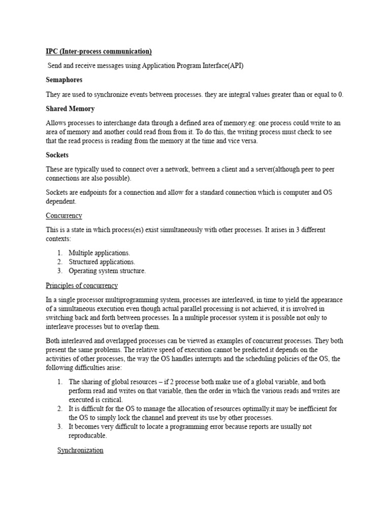 IPC (Inter-Process Communication) | PDF | Process (Computing ...