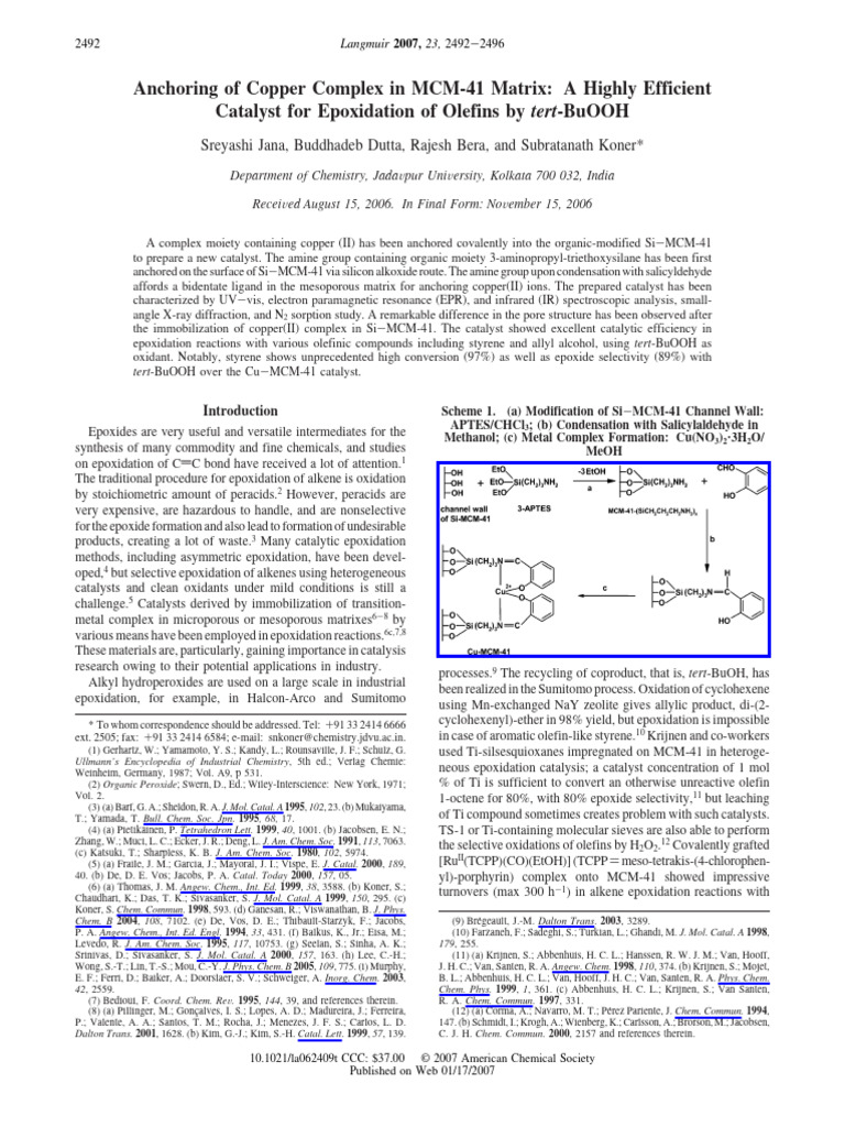 Jana 2007 | Download Free PDF | Catalysis | Alkene Jana 2007 | Download Free PDF | Catalysis | Alkene