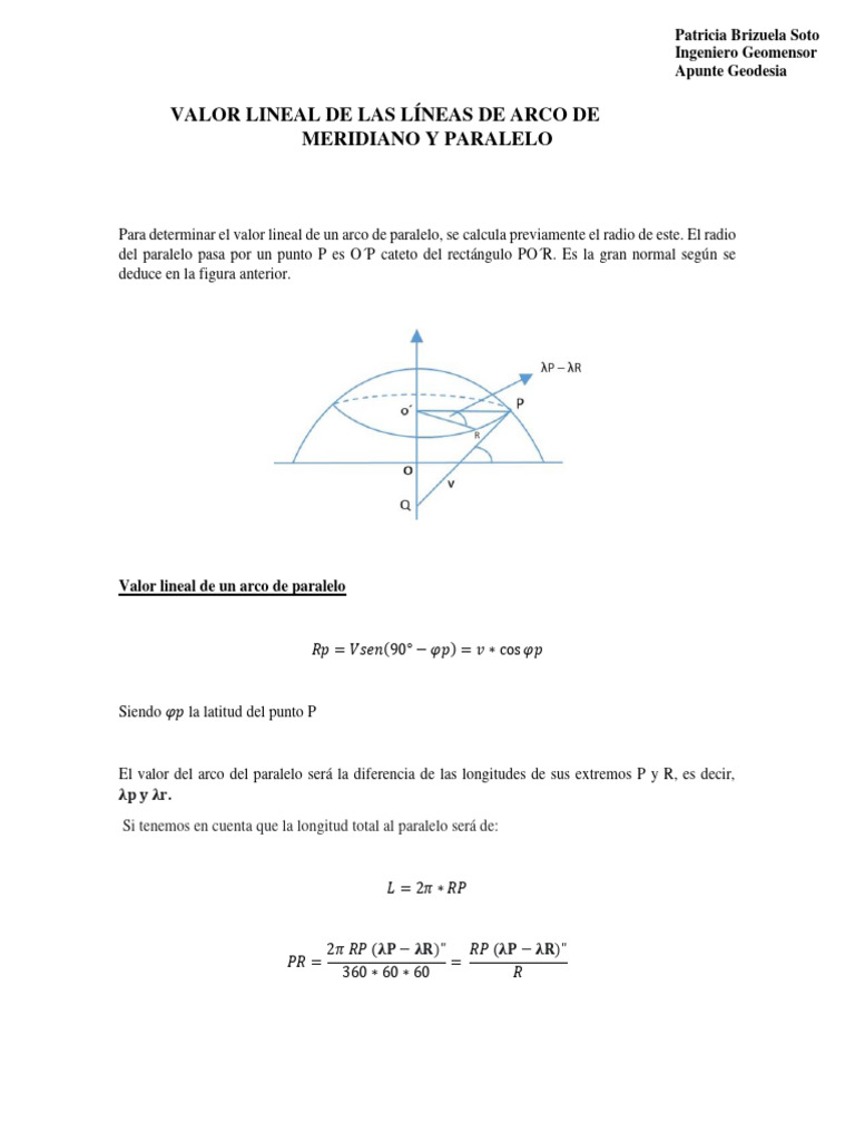 Lineas Geodesicas - P.B | PDF | Azimut | Geodesia