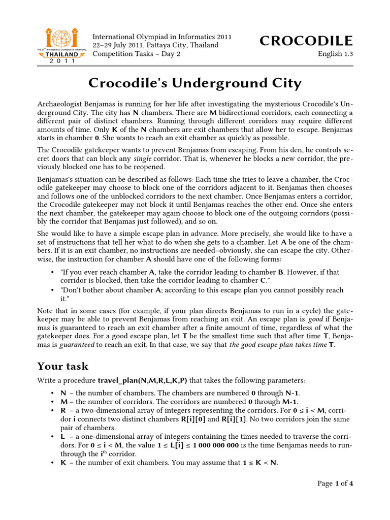 Ioi 2011 Problem 4 | PDF