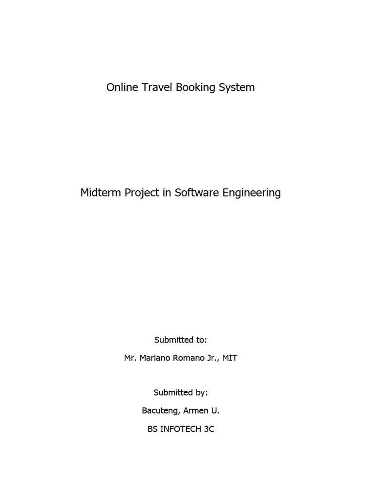 Online Travel Booking System Overview | PDF | Computers