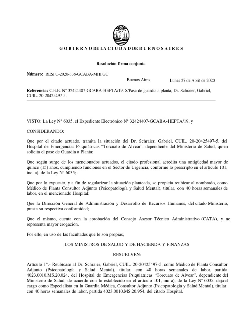 RS 2020 12574032 Gcaba MHFGC | PDF | Buenos Aires | Gobierno