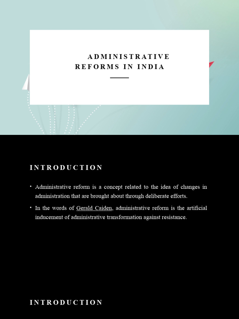 Major Administrative Reforms in India | PDF | Governance | Information