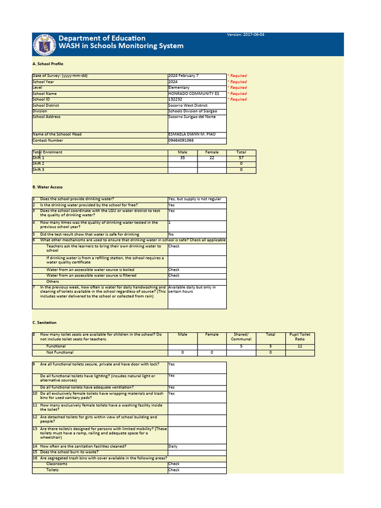 Wins 2024 | PDF | Hand Washing | Sanitation