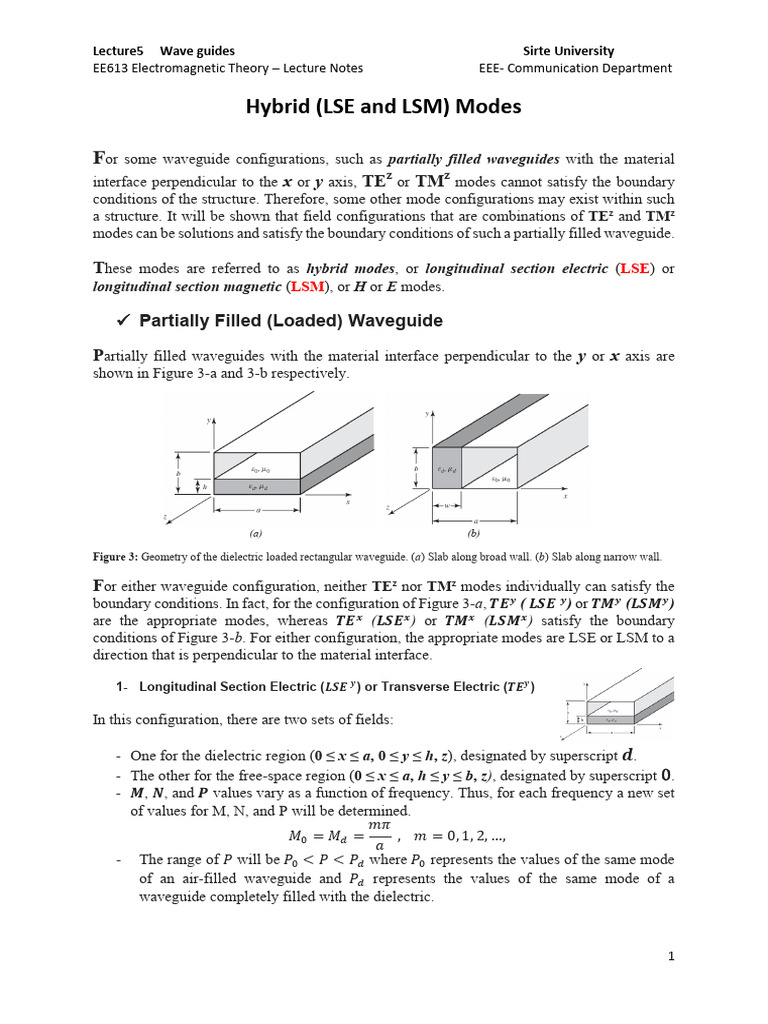 Lecture 5 | Download Free PDF | Waveguide | Waves