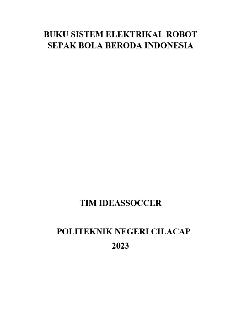 Buku Sistem Elektrikal Robot Sepak Bola Beroda Indonesia Pdf