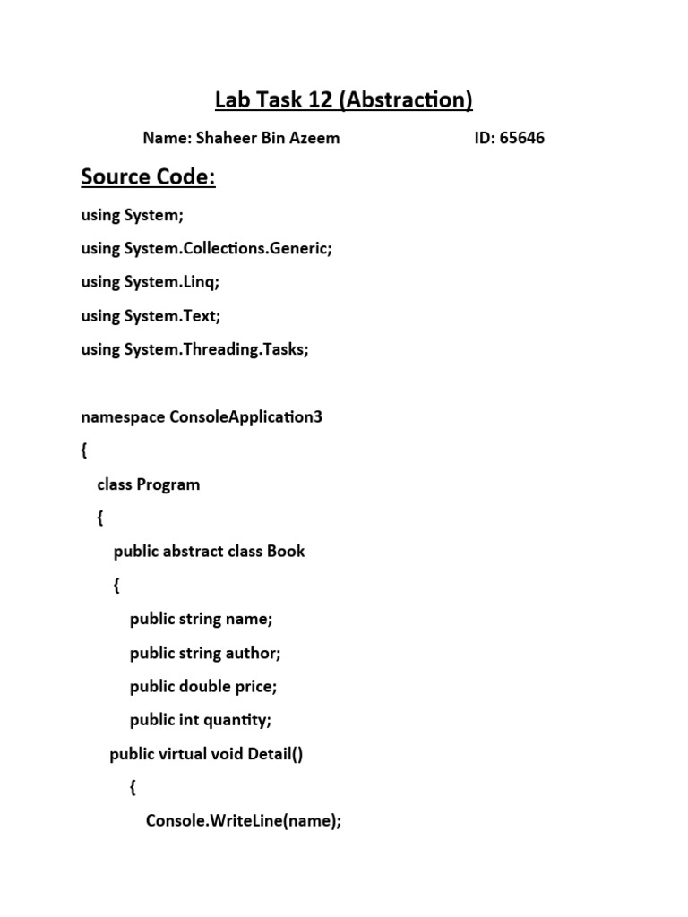 Lab Task 12 Pdf Computing Software 5448