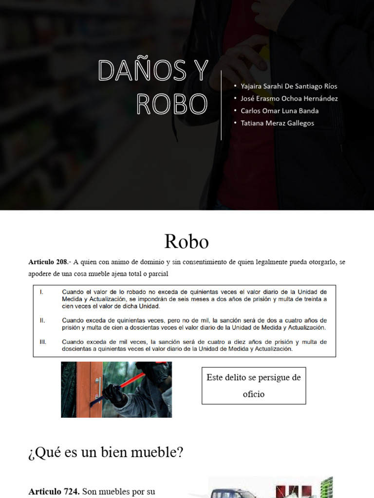Daños y Robo | PDF | Robo | Mala conducta