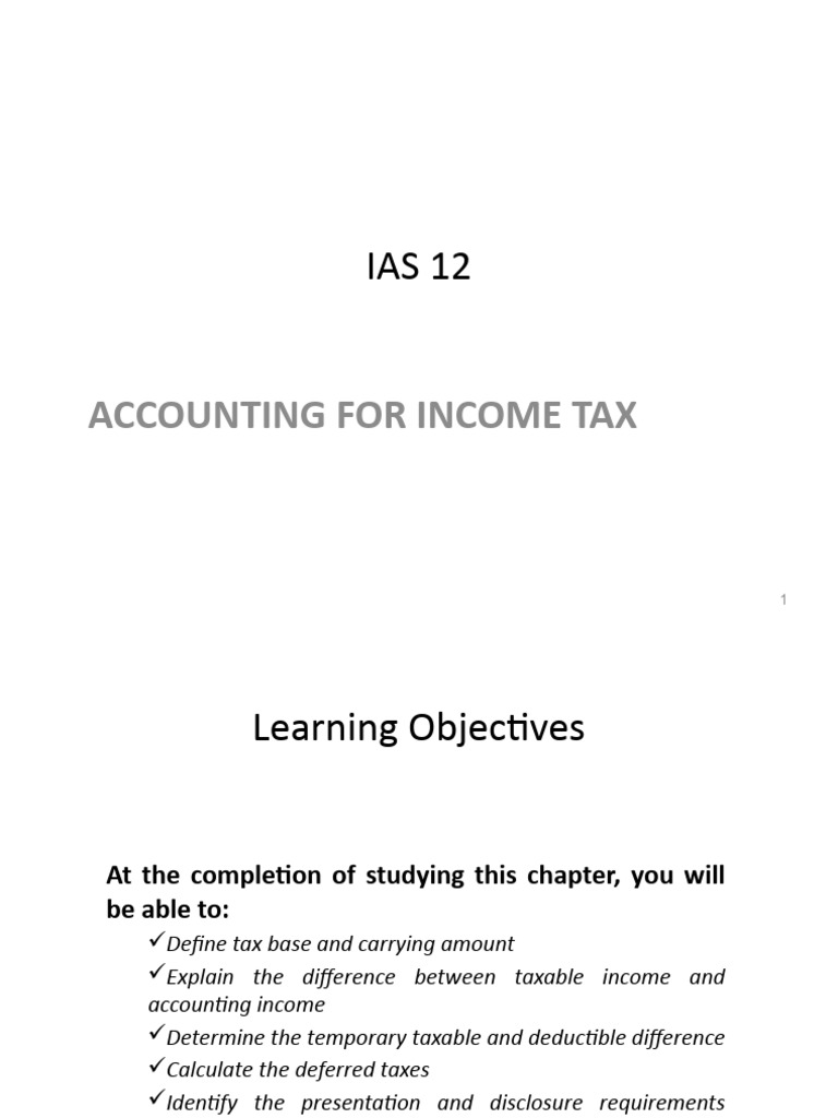Ias 12 | PDF | Deferred Tax | Expense