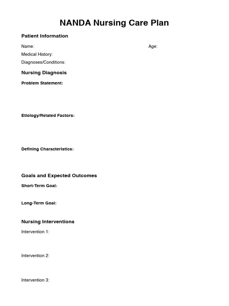 Nanda Nursing Care Plan | PDF | Self-Improvement | Wellness