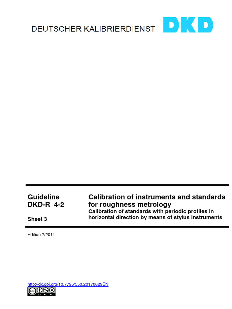 DKD-R 4-2 Sheet 3 en | PDF | Calibration | Metrology