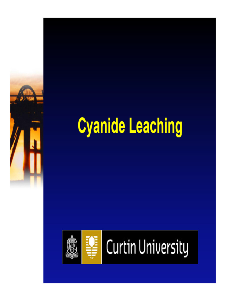 Gold Cyanide Leaching Process Overview | PDF | Cyanide | Calcium