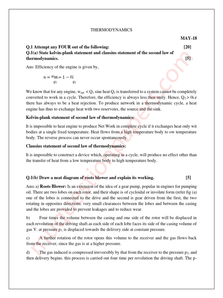 Be Mechanical-Engineering Semester-3 2018 May Thermodynamics-Cbcgs | PDF | Steam | Diesel Engine