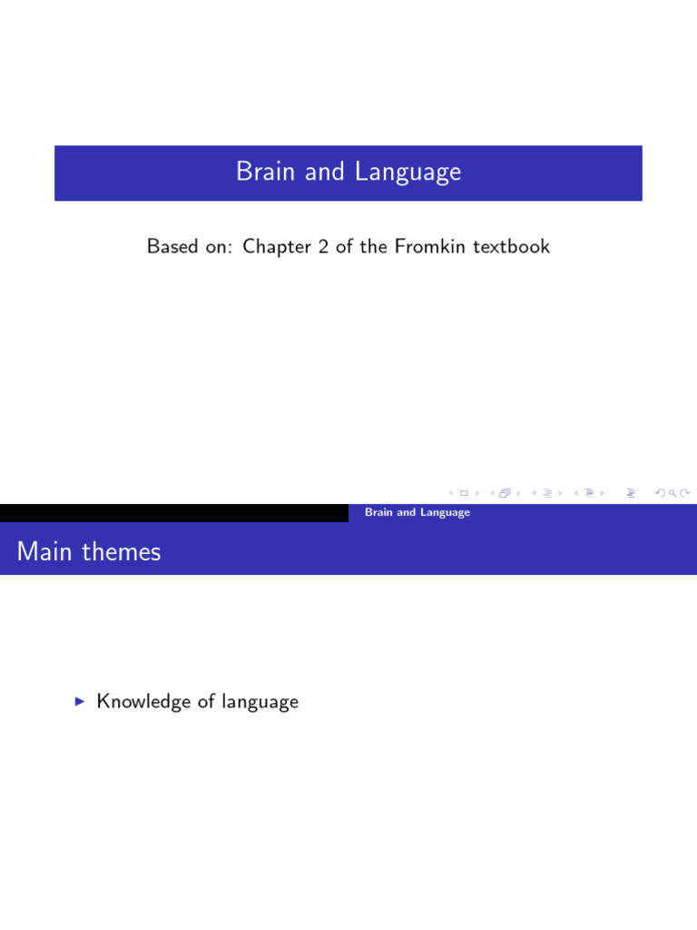 Brain Lecture | PDF | Aphasia | Lateralization Of Brain Function