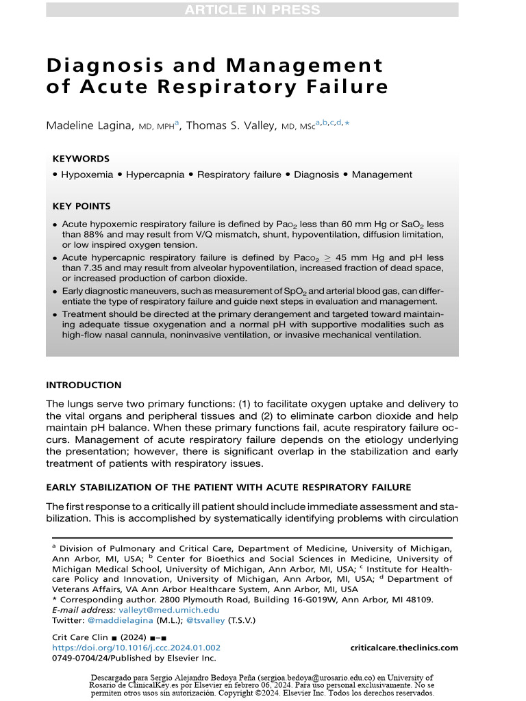 Insuf Respiratória Aguda - Revisão | PDF | Respiratory System ...