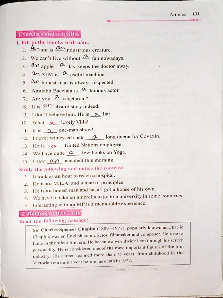 English 1st Year Grammar | PDF