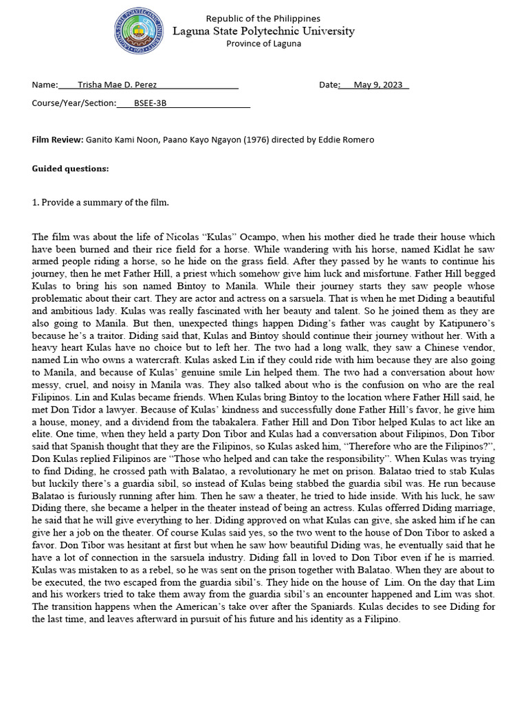 Film Review | PDF | Mystery, Thriller & Crime Fiction