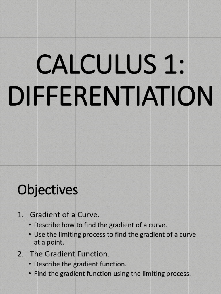 Calculus 1 | PDF | Slope | Derivative