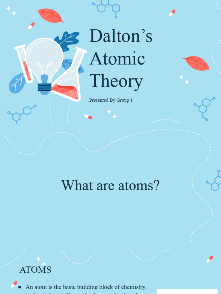 Daltons Atomic Theory 1 | PDF