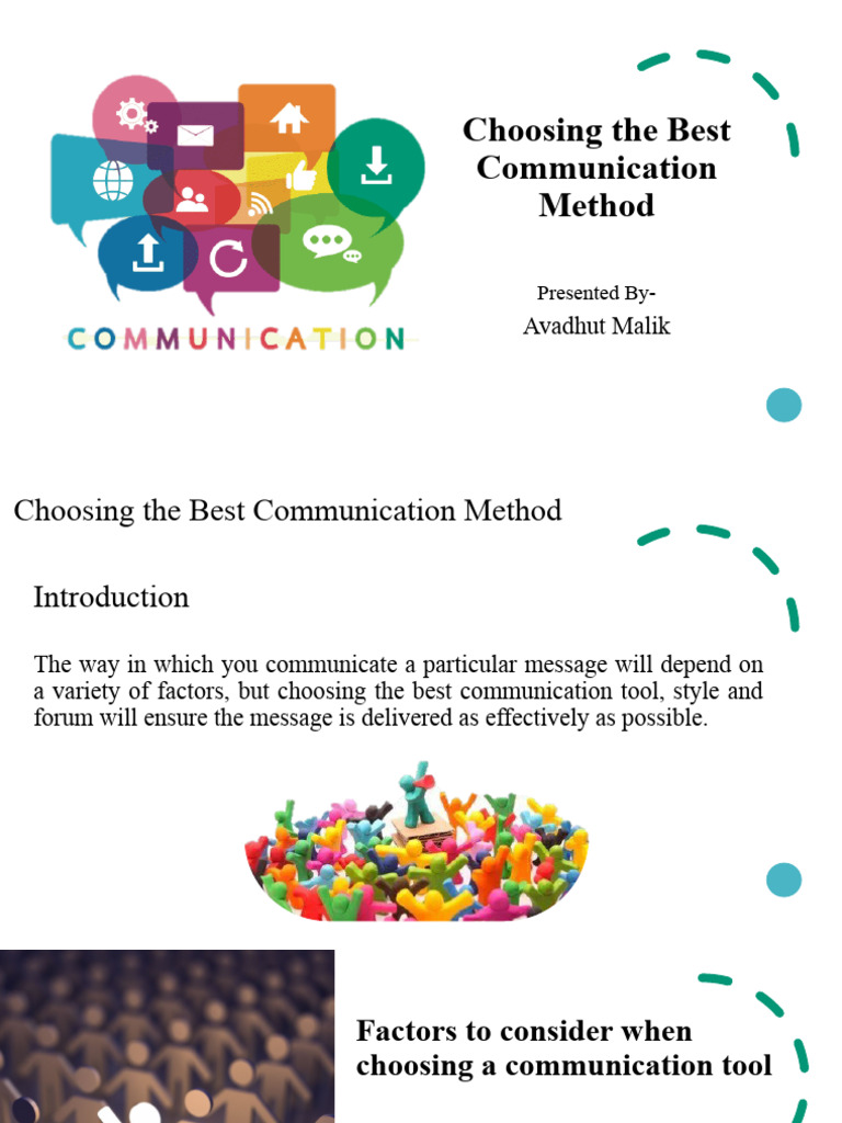 Choosing The Best Communication Method | PDF Choosing The Best Communication Method | PDF
