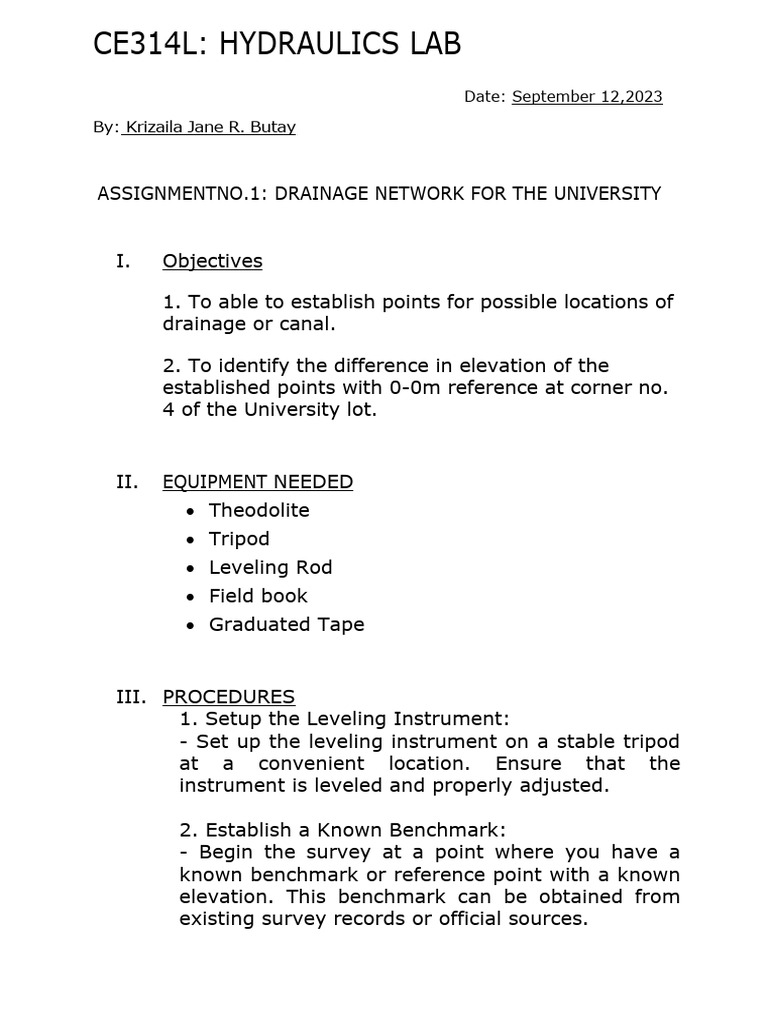Assignment 1 | PDF | Surveying | Science