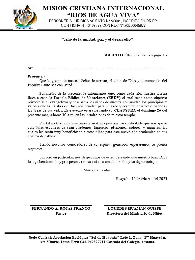 Carta de Solicitud para EBDV, CLAUSURA, 2023 | PDF Carta de Solicitud para EBDV, CLAUSURA, 2023 | PDF