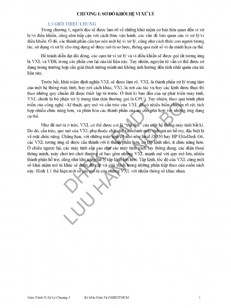 Giáo Trình VXL | PDF