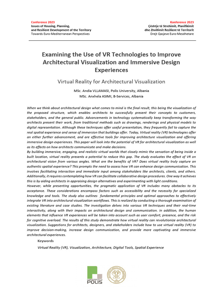 Paper Perfundimtar | PDF | Virtual Reality | Visualization (Graphics)