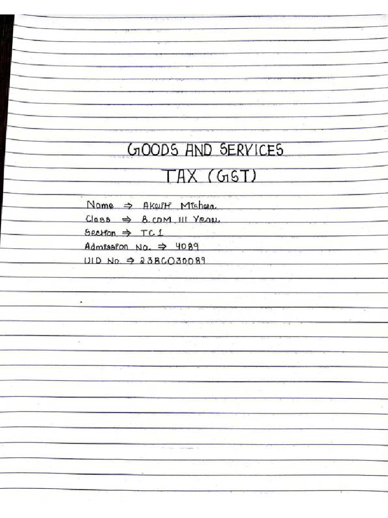 GST Assignment | PDF