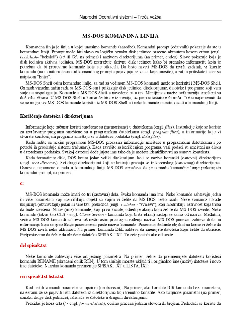 3 Vezba DOS-2017 | PDF