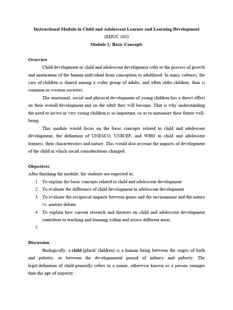 Module 1 Basic Concepts 2 | PDF