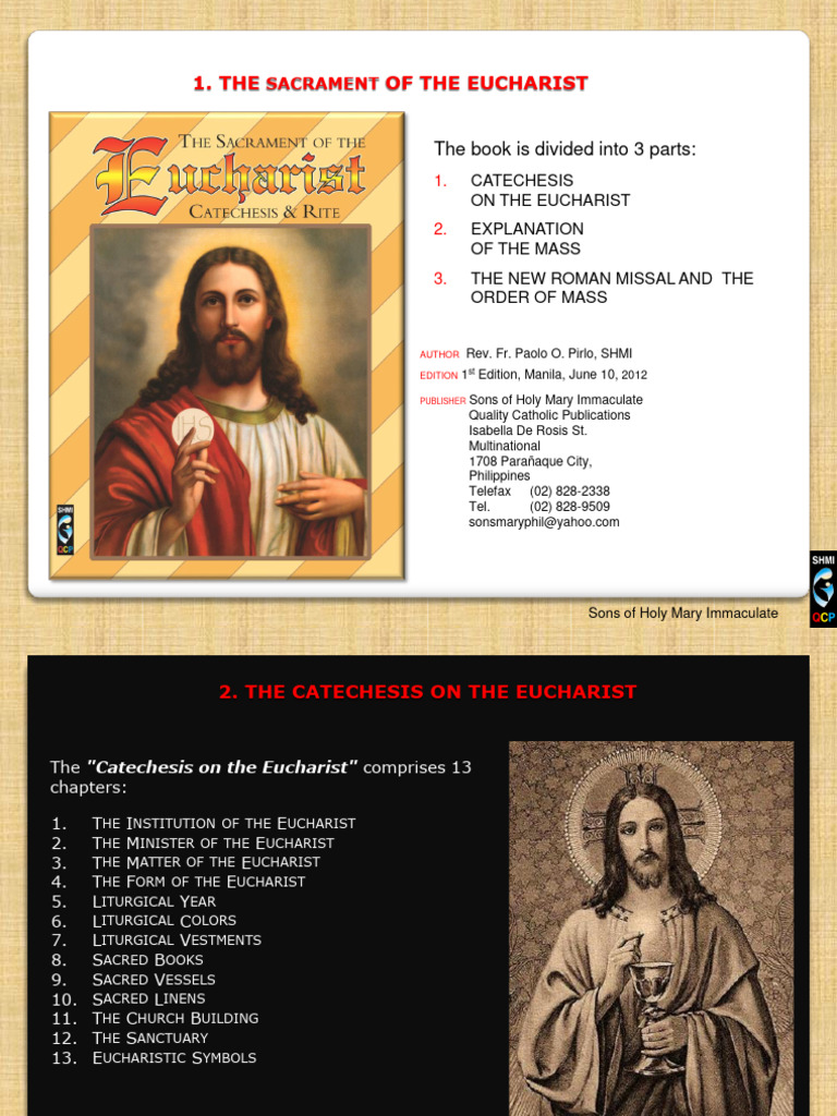 Lesson 5. The Sacrament of The Eucharist 1 | PDF | Philosophy