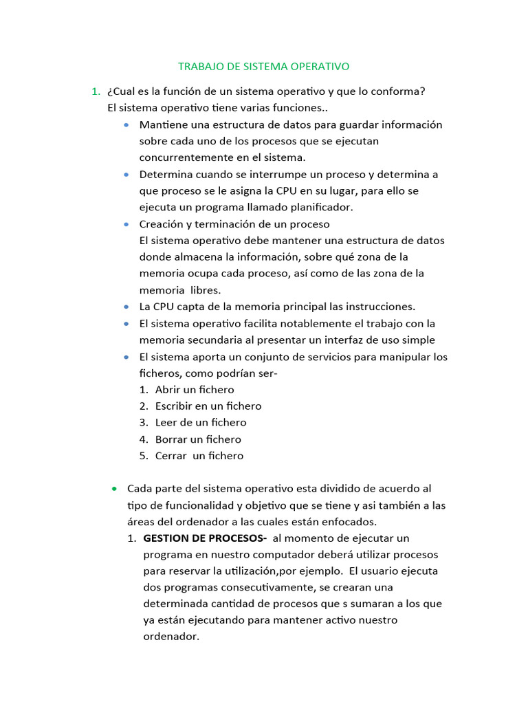 Fundamentos del Sistema Operativo | PDF | Sistema operativo | Archivo de computadora
