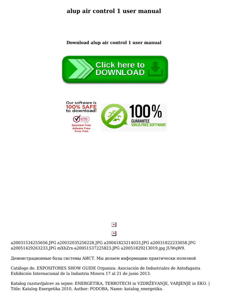 Alup Air Control 1 User Manual | PDF | Science & Mathematics