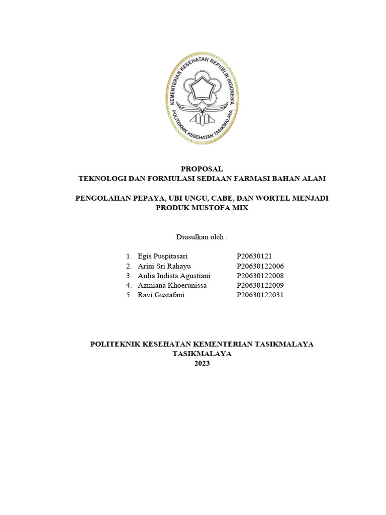 Template Proposal Dan Laporan Tfba | PDF
