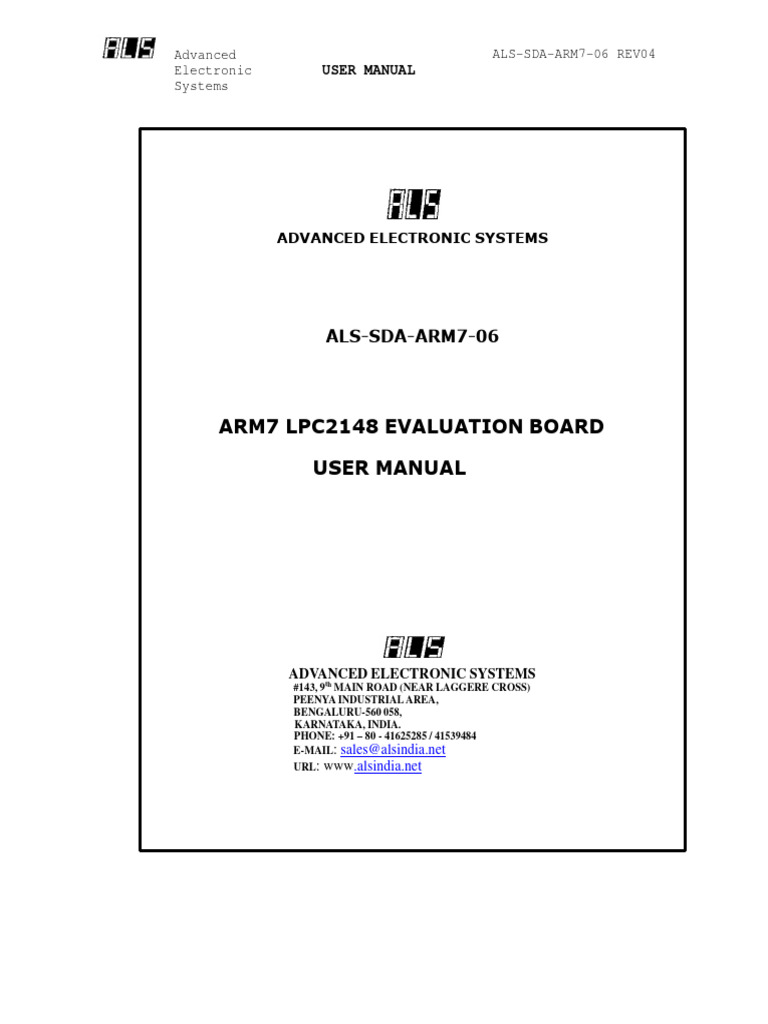 Als Sda Arm7 06 Rev04 | PDF