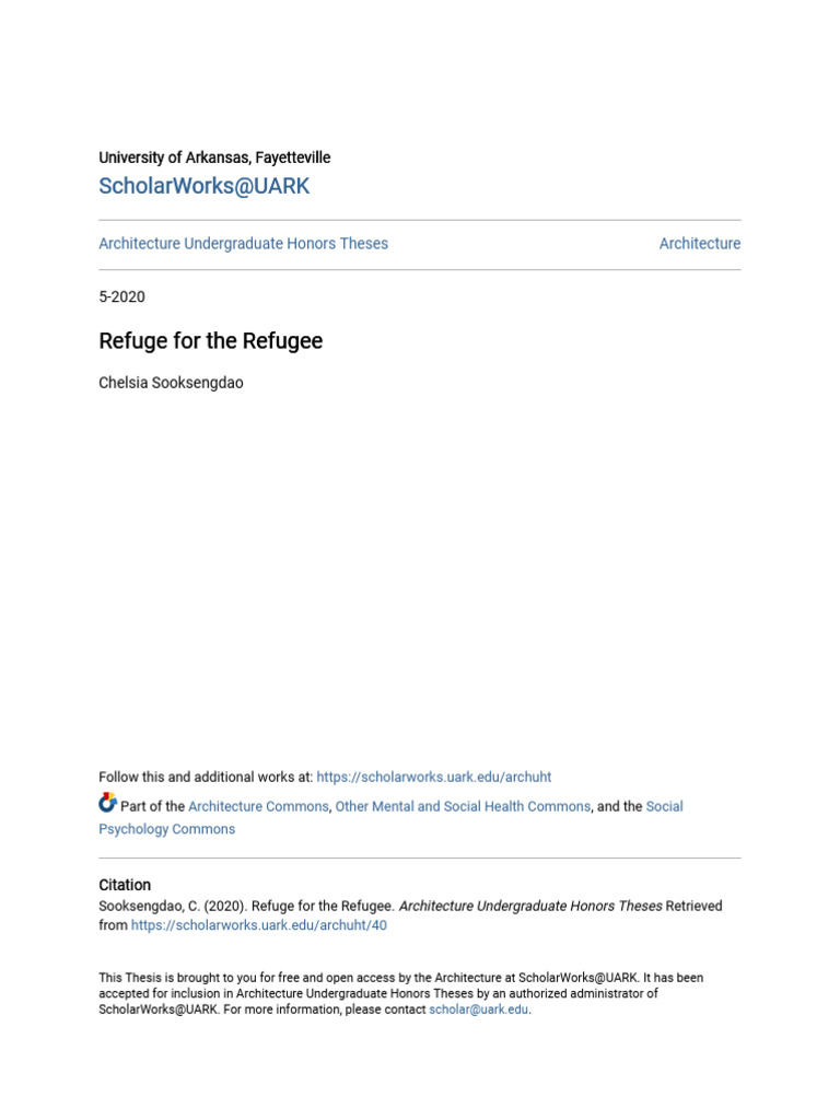 Refuge For The Refugee | PDF