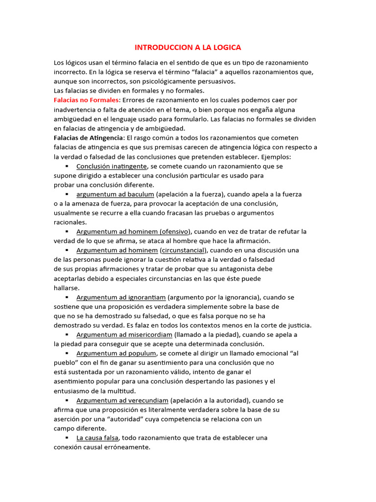 Introduccion A La Logica | PDF