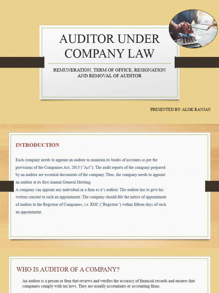 Auditor Company Law Assignment - ALOK COMPANY II | PDF | Financial Statement | Accounting
