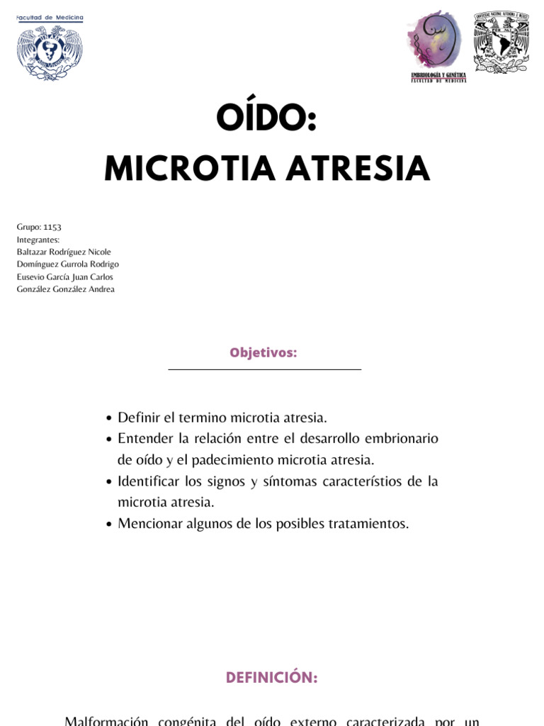Microtia Atresia | PDF | Escuchando | Sistema nervioso