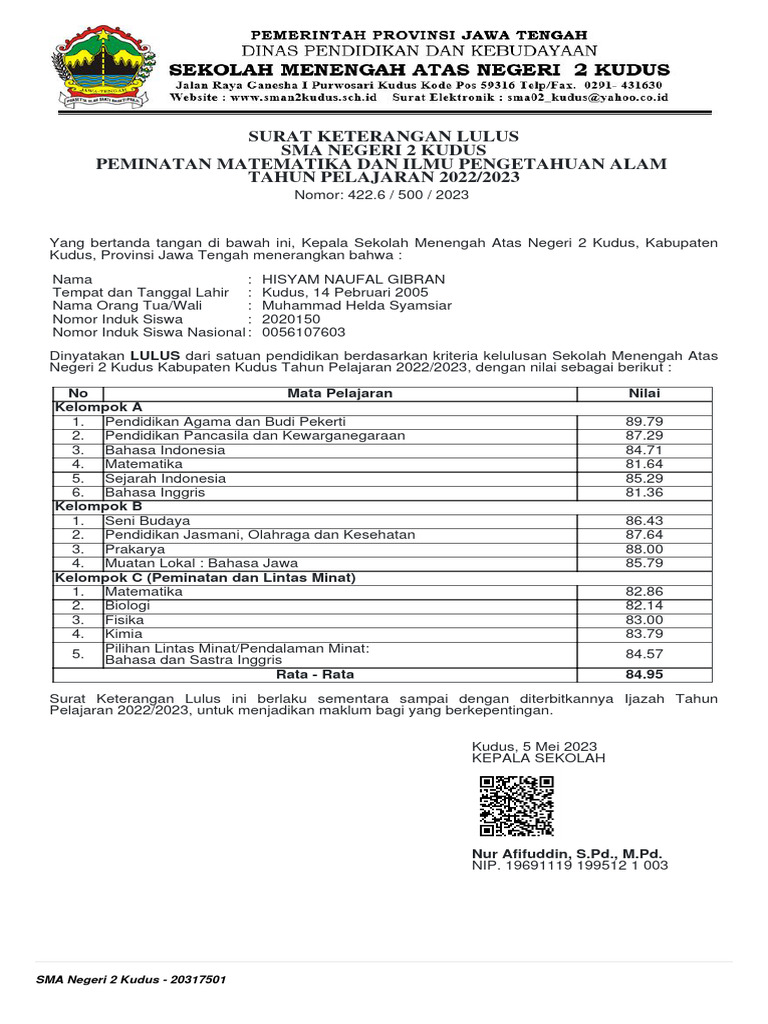 SKL - Hisyam Naufal Gibran | PDF